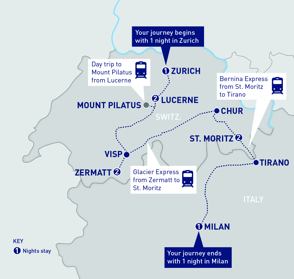 Map Lucerne To Zermatt