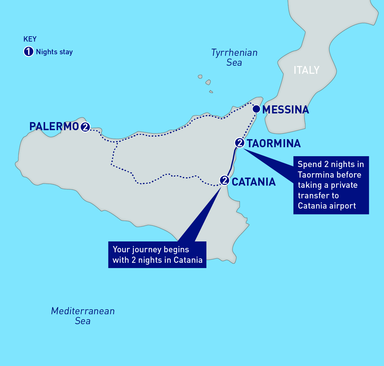 Map Of Taormina Sicily